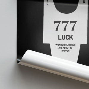 Angel Number 777 Poster | DIGITAL DOWNLOAD PRINT | 777 Luck ...