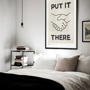Put It There Print Mid Century Print Aesthetic Wall Art Aussie Slang ...