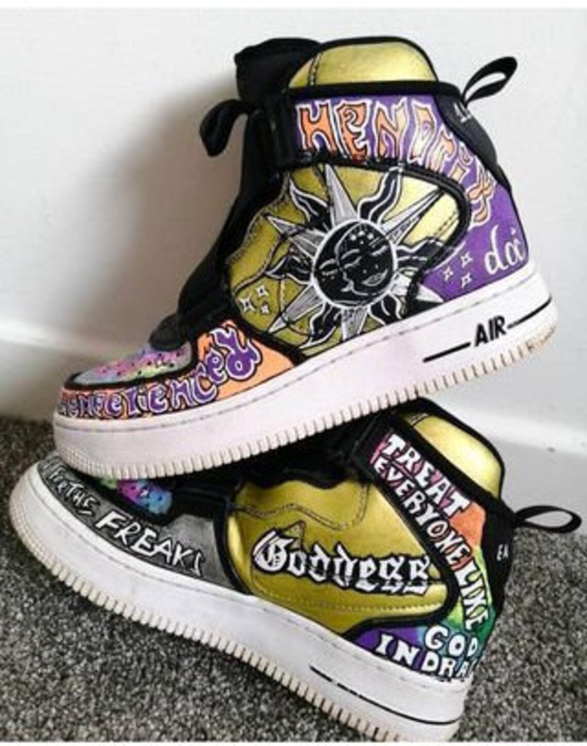 Custom Painted Nike AF1 Air Force Ones Spirit | Etsy