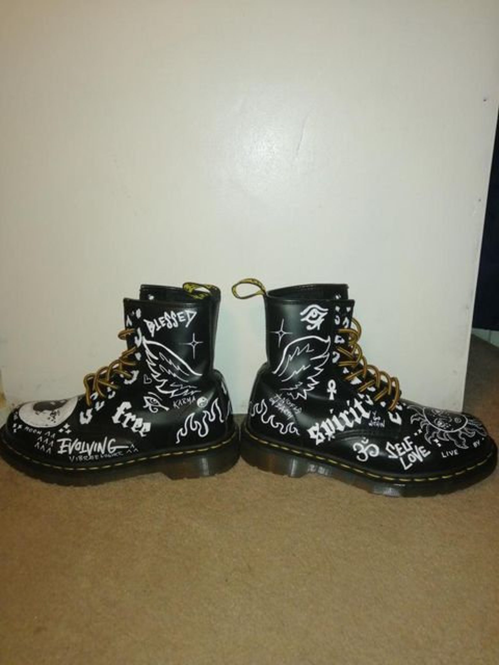Custom Painted Doc Martens Dr Martens Personalised One of A Kind - Etsy