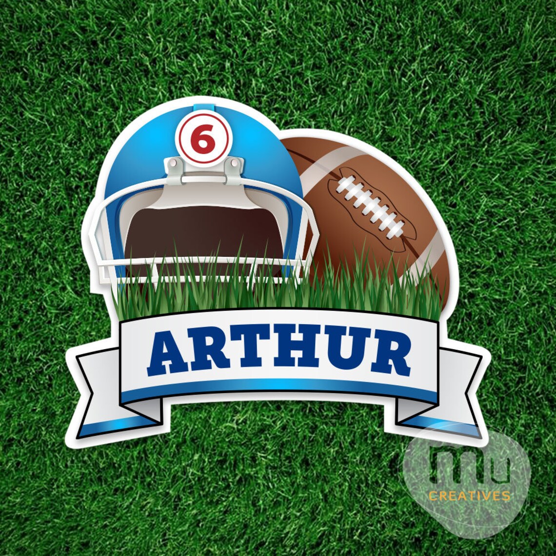 Print-it-yourself (digital Copy), Custom American Football Logo ...