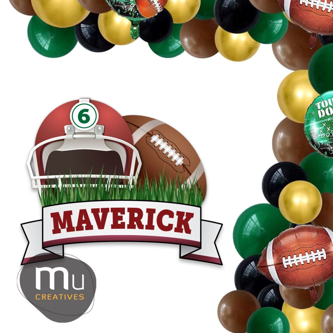 Print-it-yourself (digital Copy), Custom American Football Logo ...