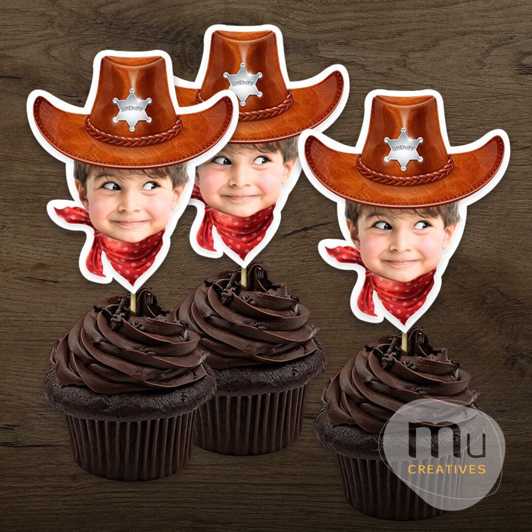 Print-it-yourself (digital Copy), Custom Photo Cupcake Toppers ...