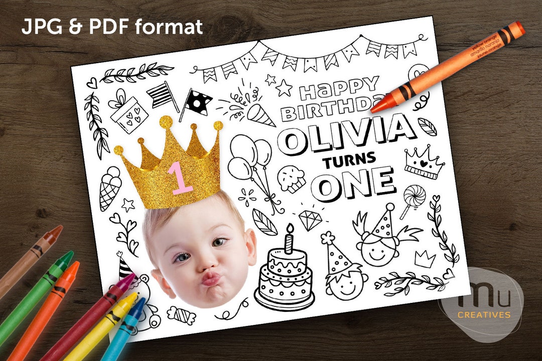 Print-it-yourself (digital Copy), Personalised Photo Digital Coloring ...