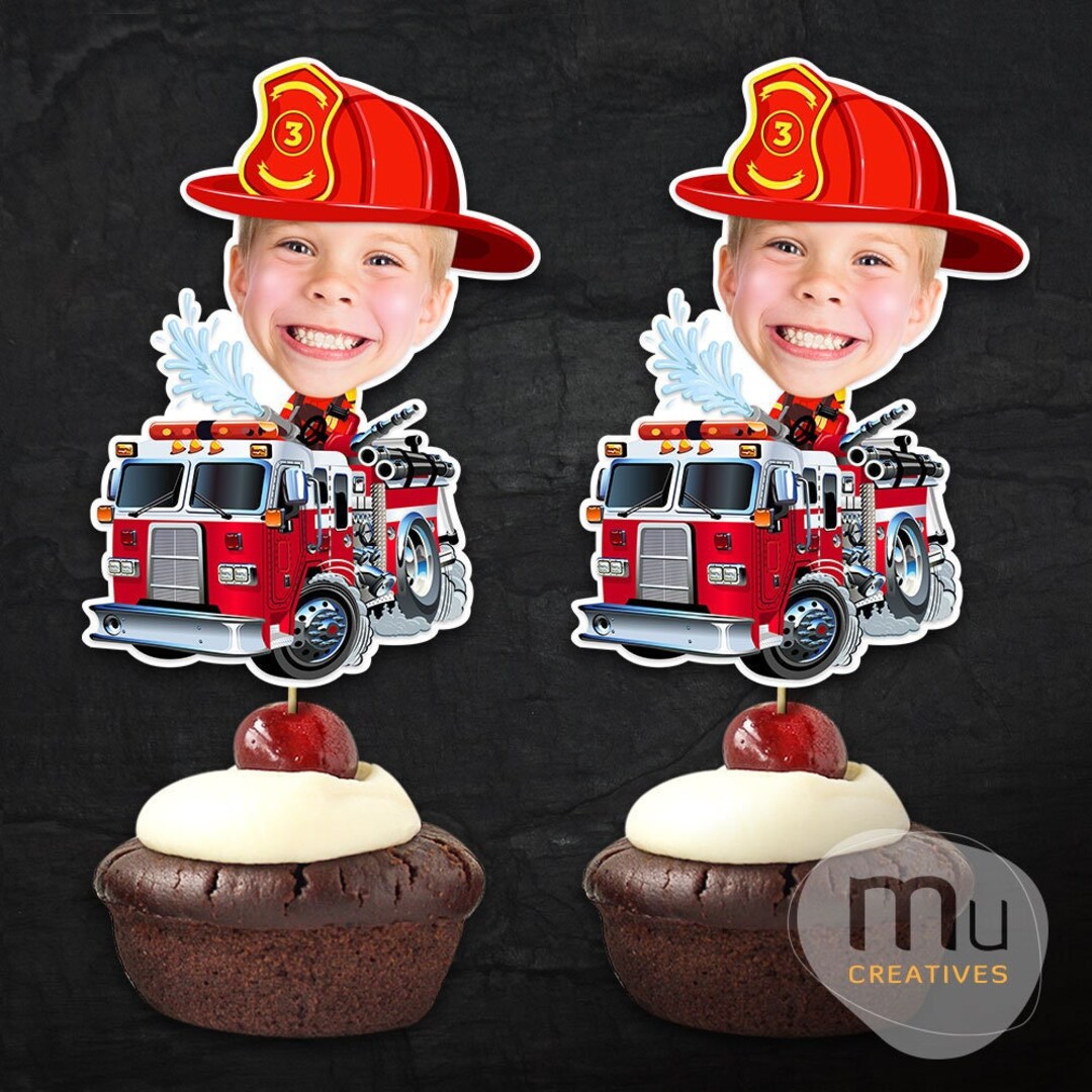 Print-it-yourself (digital Copy), Custom Photo Cupcake Toppers ...