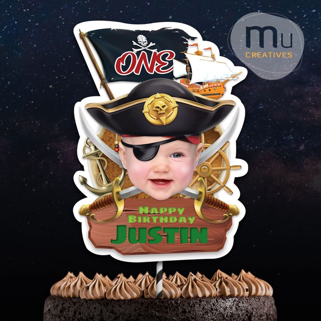 Print-it-yourself (digital Copy), Photo Custom Pirate Birthday Cake ...
