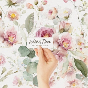 Watercolor Wild Flowers - Wild Flowers Clipart - Floral Clipart ...