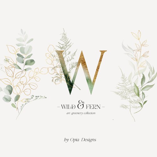 Watercolor Greenery Clipart Eucalyptus Clipart Foliage - Etsy