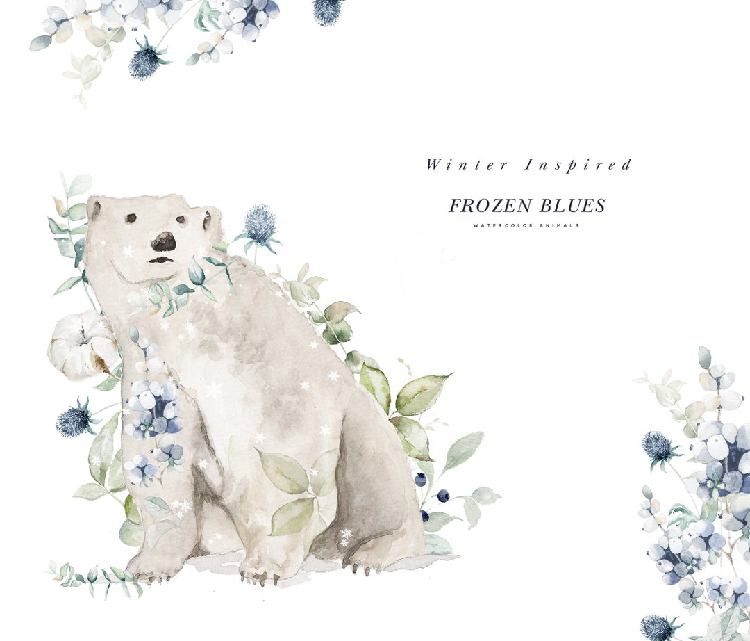 Watercolor Winter Clipart - Arctic Clipart - Watercolor Arctic - Winter ...