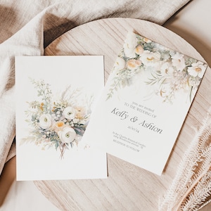 Watercolor Rustic White Floral Clipart - White Floral Clipart ...