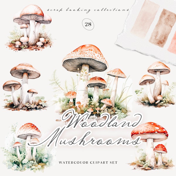 Watercolor Mushroom - Etsy