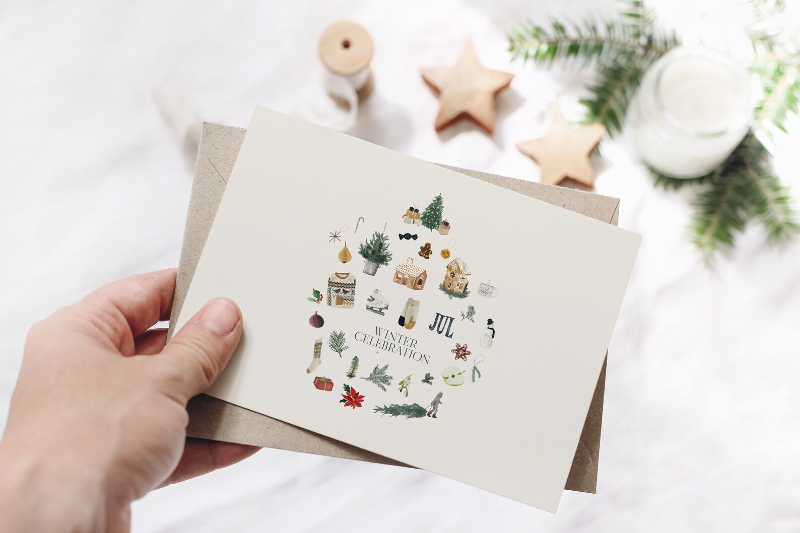 Winter Christmas Clipart Hand Painted Winter Clipart - Etsy