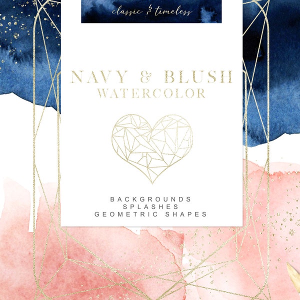 Navy Watercolor - Etsy