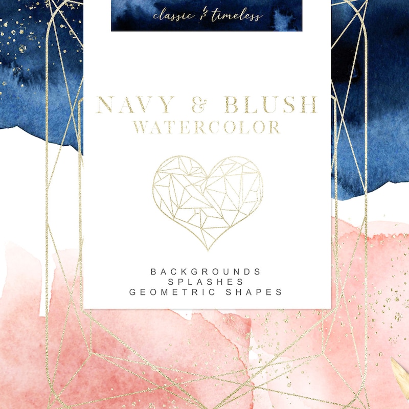 Navy Watercolor - Etsy