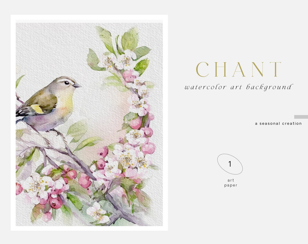 Watercolor Spring Background - Floral Background - Watercolor Art ...