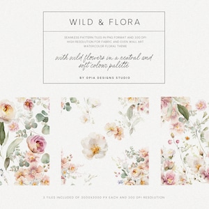 Watercolor Wild Flowers - Wild Flowers Clipart - Floral Clipart ...