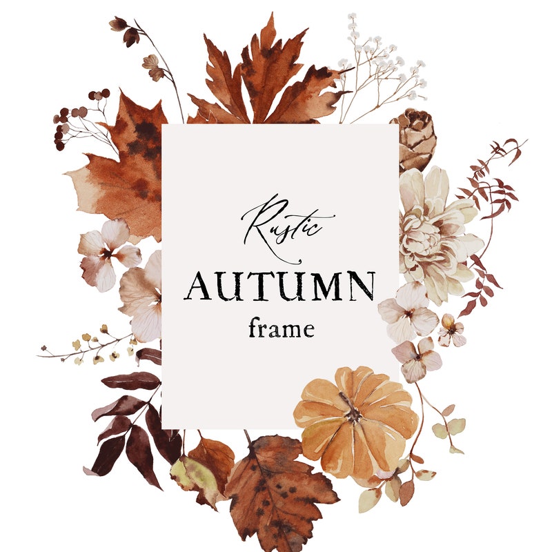 Fall Frame Clipart - Etsy