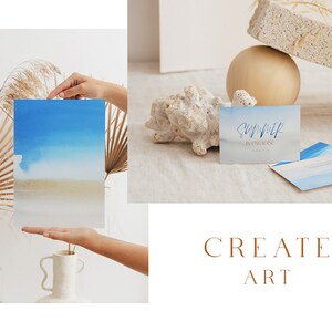 Watercolor Backgrounds, Ocean Backgrounds, Backgrounds Bundle ...