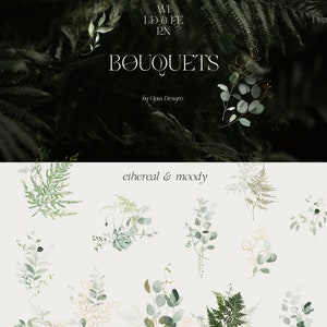 Watercolor Greenery Clipart - Eucalyptus Clipart - Watercolor ...