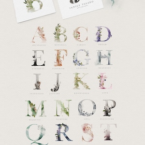 Woodland Alphabet - Watercolor Alphabet - Watercolor Letters - Rustic ...
