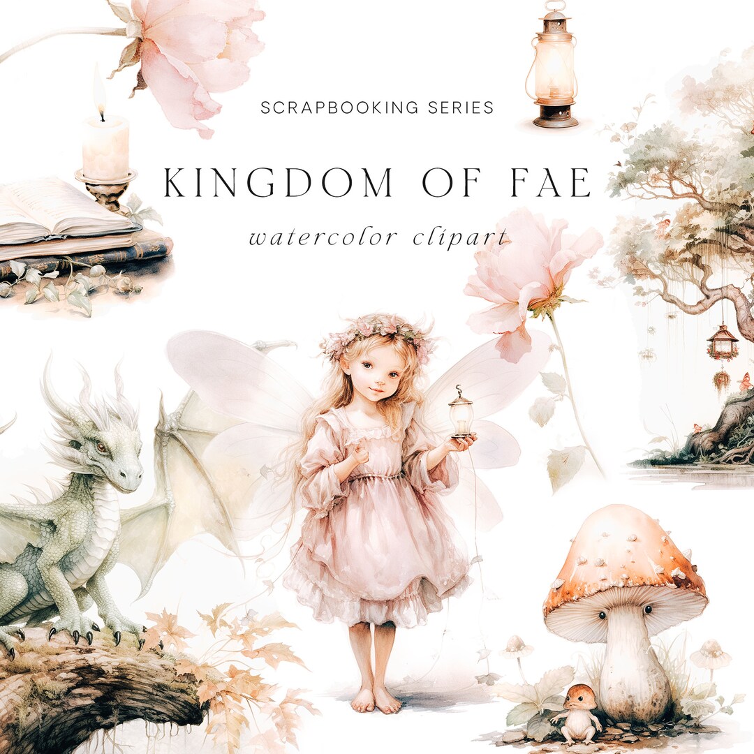 Kingdom of Fae Clipart - Watercolor Clipart - Scrapbooking Clipart ...