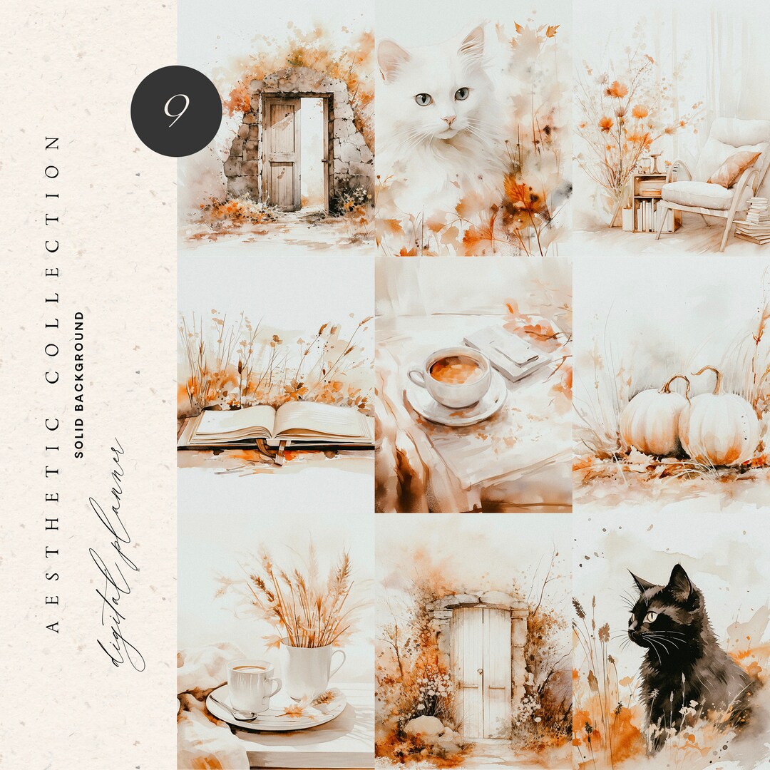 Watercolor Autumn Backgrounds - Watercolor Clipart - Autumn Backgrounds ...
