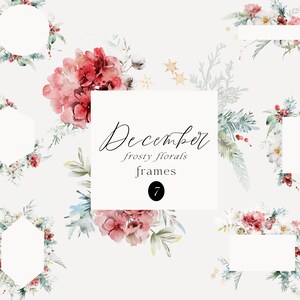 Winter Floral Watercolor - Christmas Collection - Christmas Clipart ...