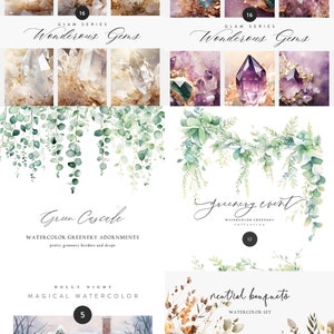 Watercolor Clipart Bundle - Winter Clipart Bundle - Watercolor Bundle ...
