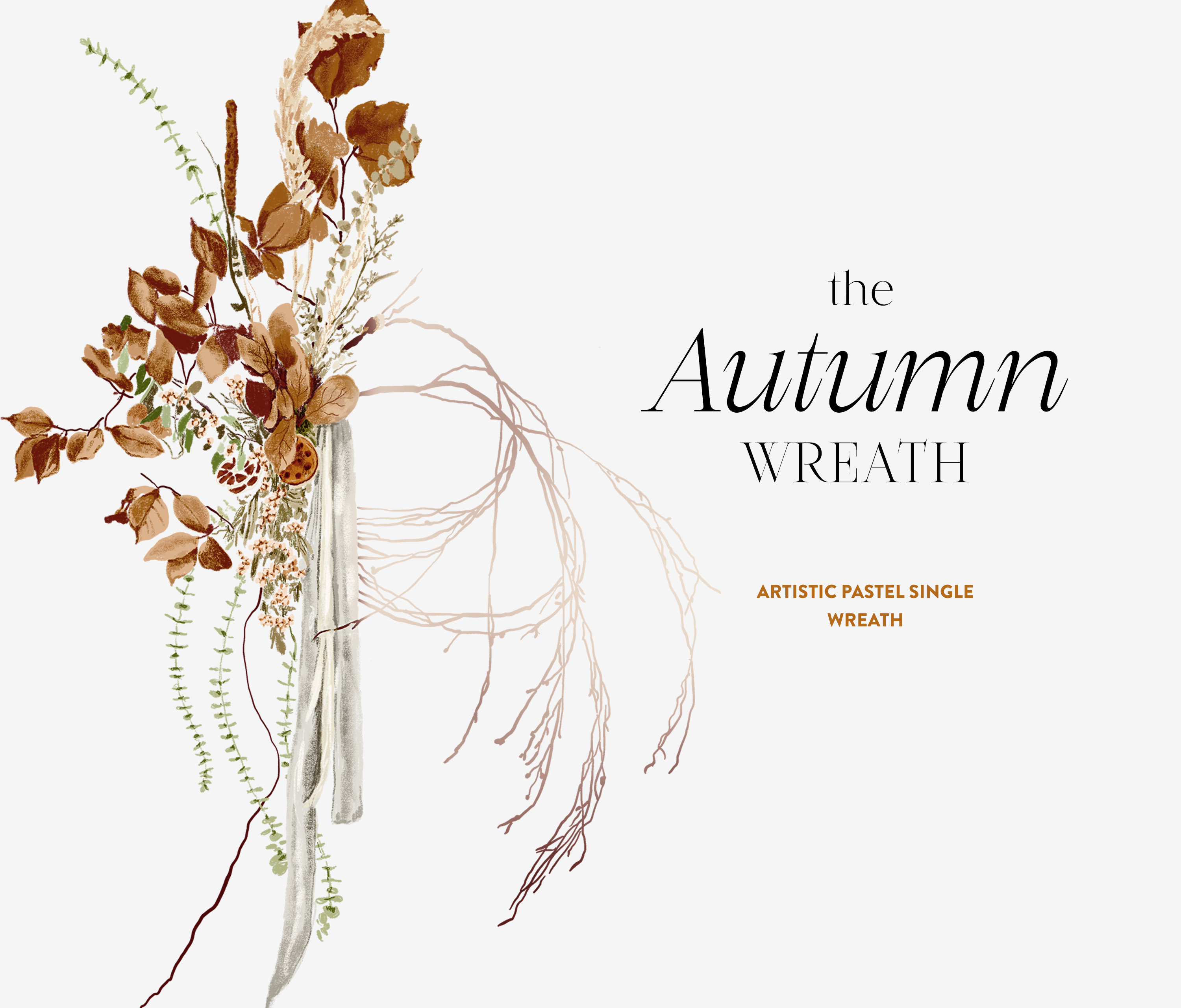 Fall Wreath Autumn Clipart Autumn Wedding Artistic - Etsy