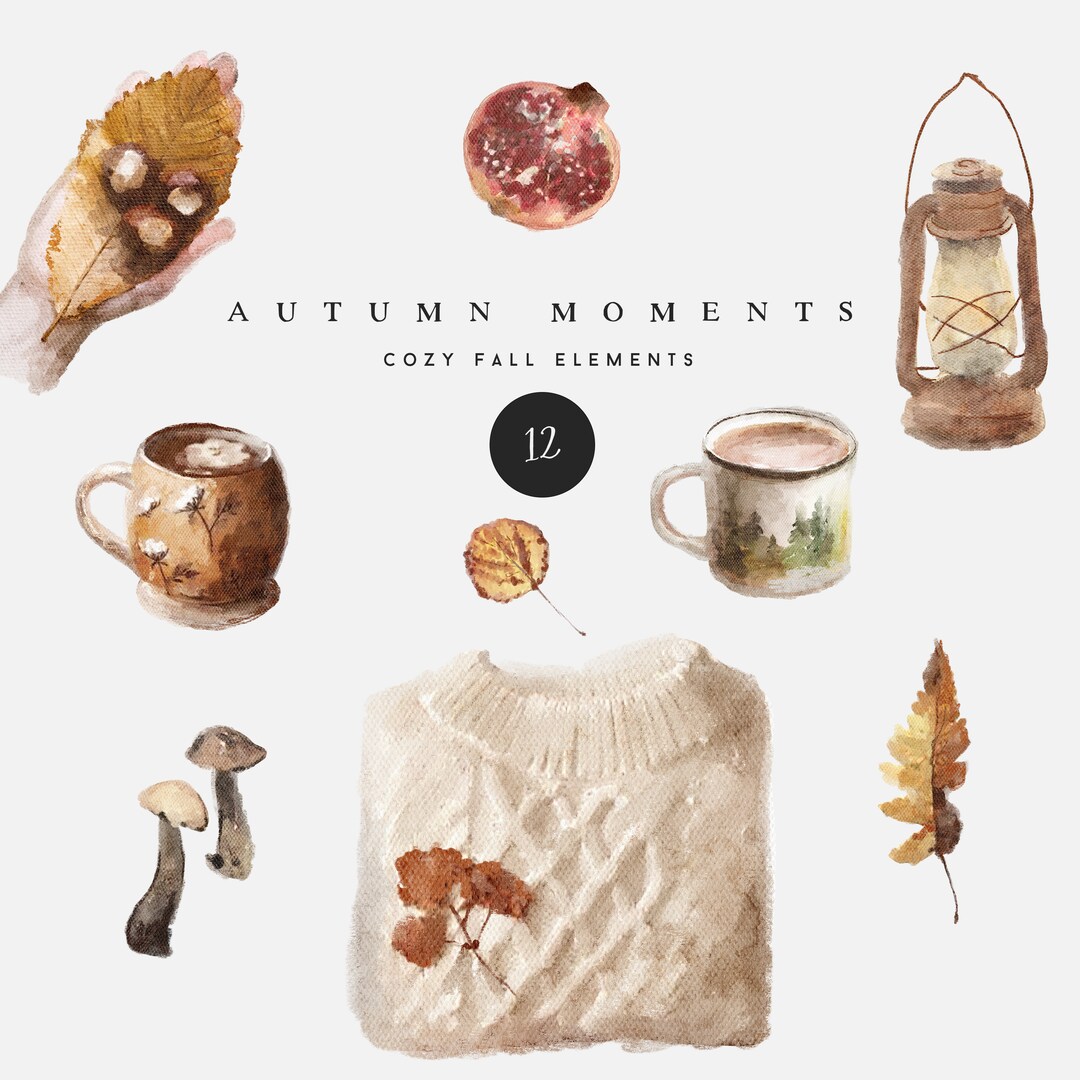 Watercolor Autumn Clipart - Autumn Clipart - Fall Season Clipart ...