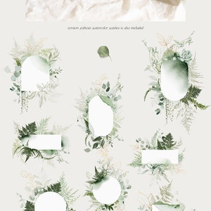 Watercolor Greenery Clipart - Eucalyptus Clipart - Watercolor ...
