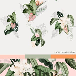 Watercolor Summer Clipart - Tropical Clipart - Tropical Summer ...