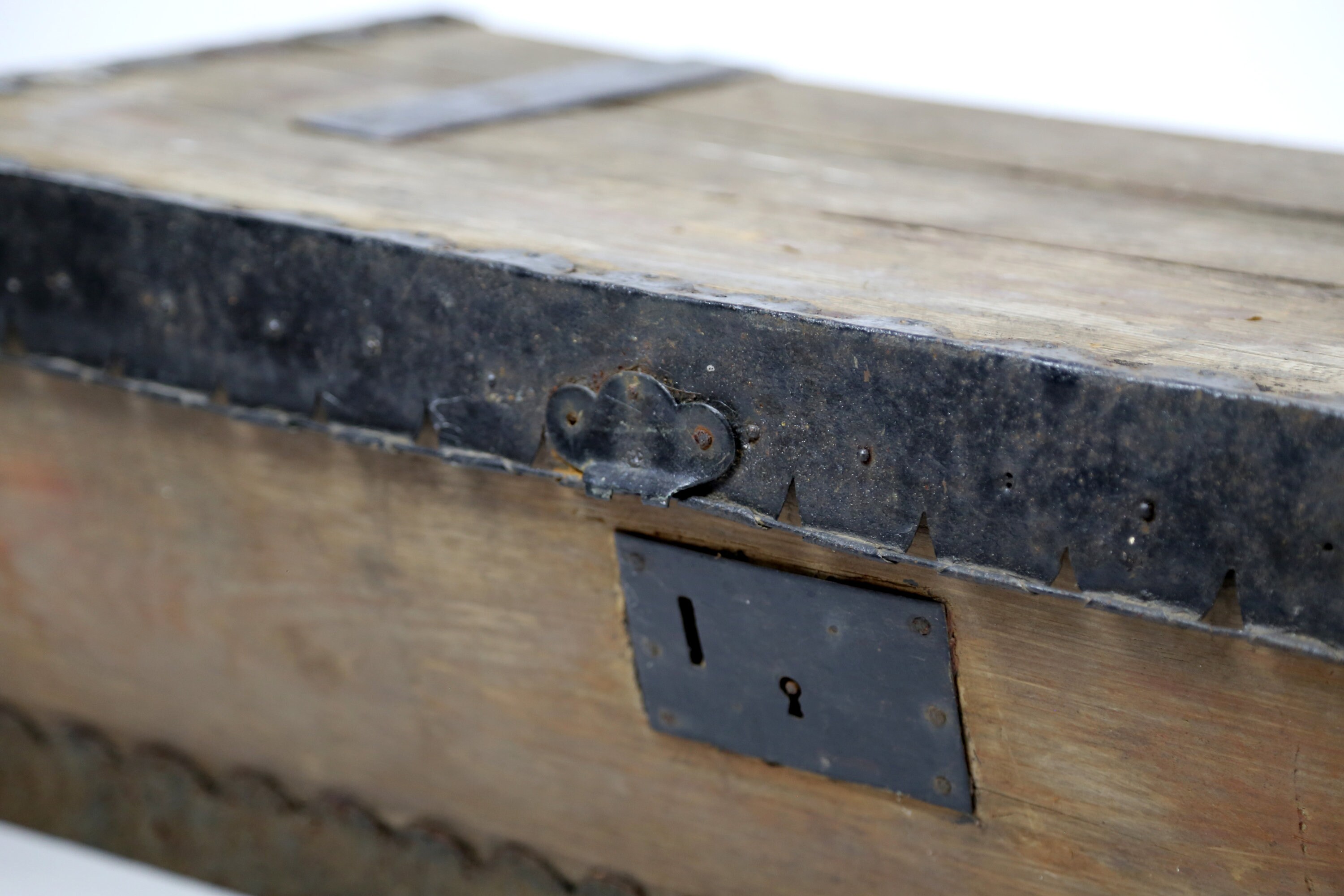 Late 1800s Antique Ship Wooden Chest, Travel Trunk, Travellers Box ...