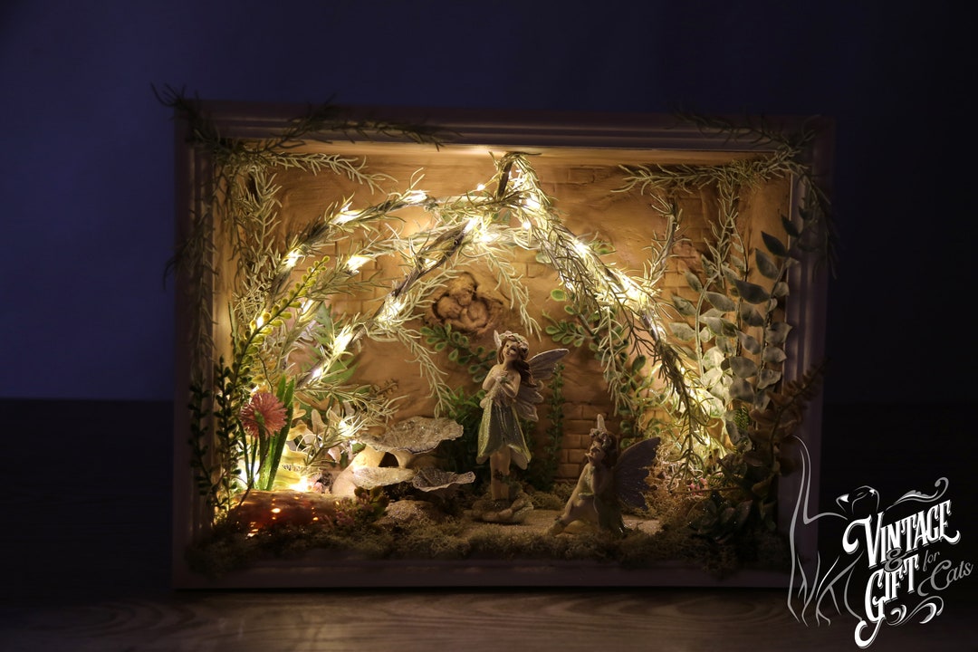 Ready-to-ship Fairy Forest, Glowing Room Box, Shadow Box With Fairies ...