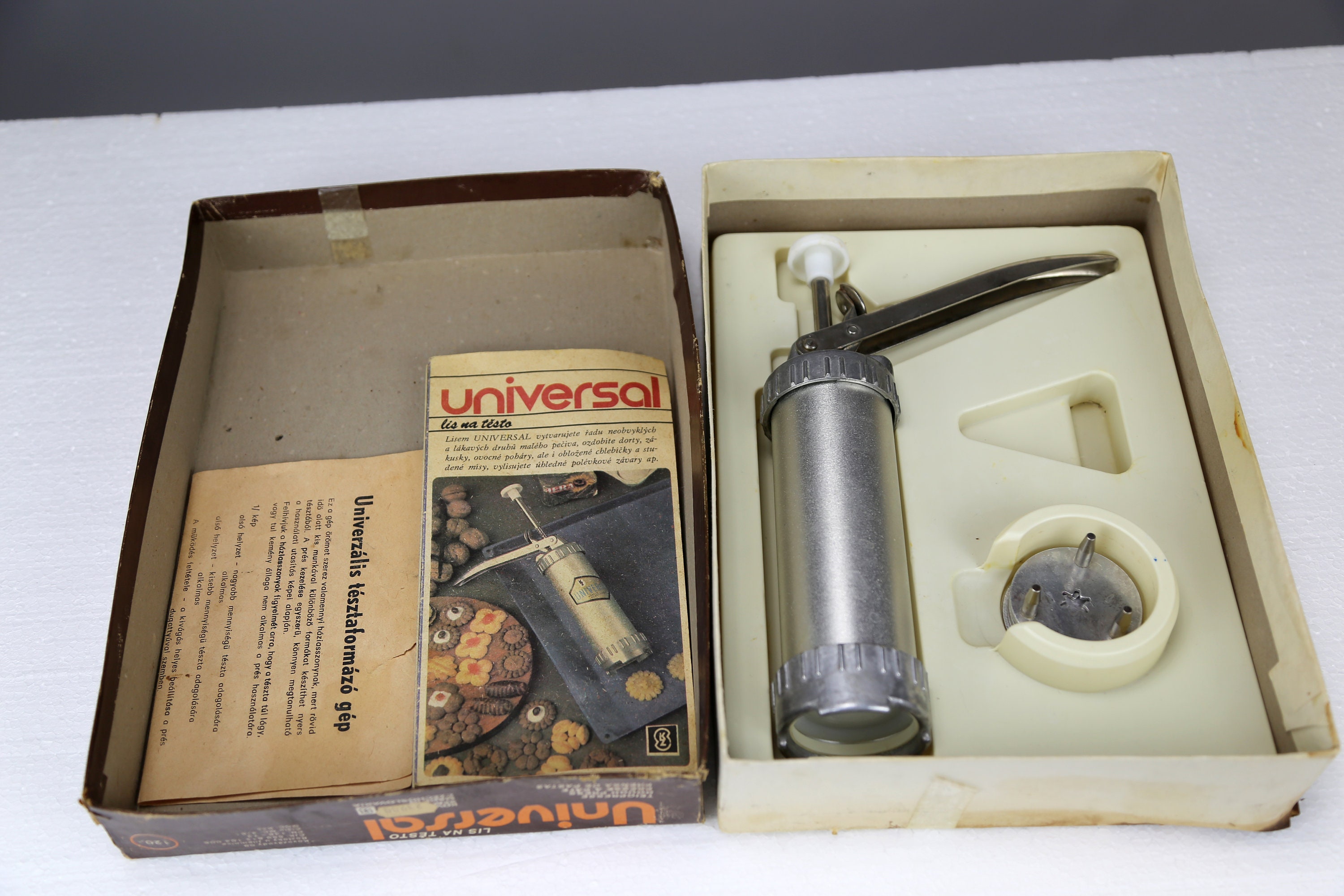 Vintage Retro Cookie Press Kit Machine With 8 Press Molds for - Etsy