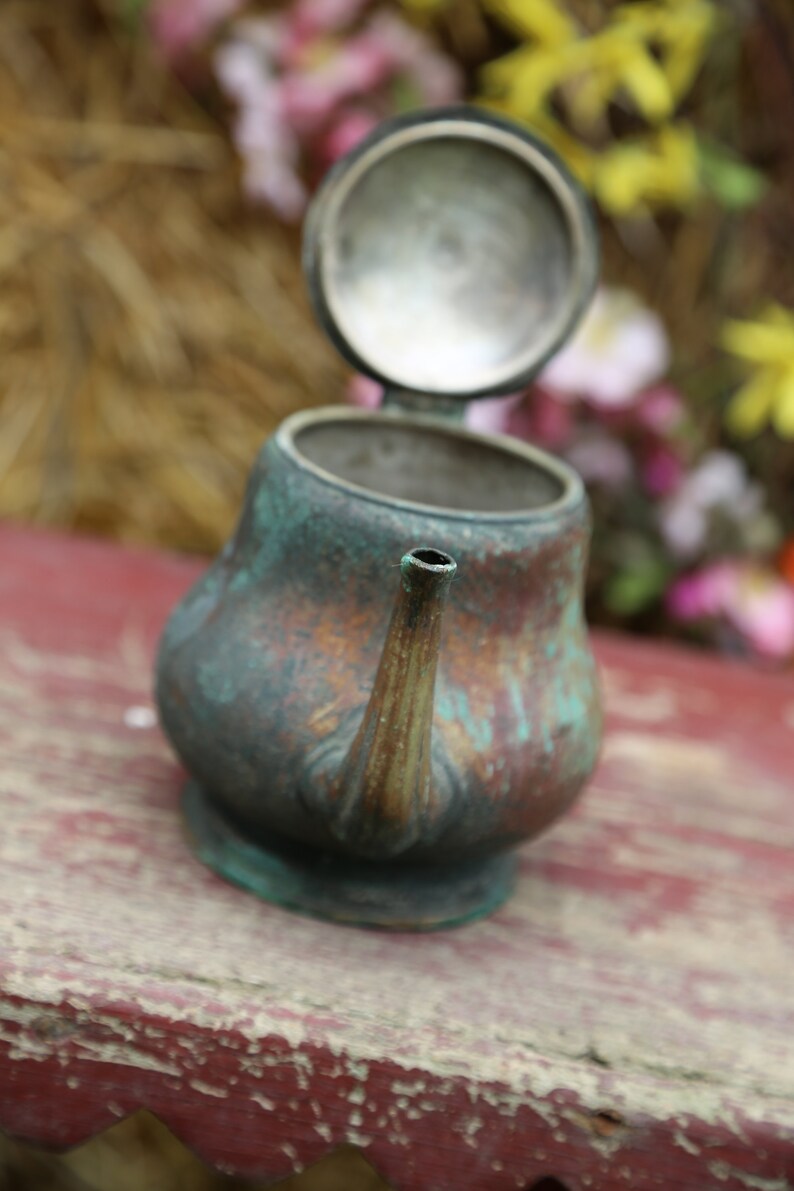 Vintage Copper Coffee Pitcher Pouring, Tea Pitcher, Farmhouse, Cottage ...