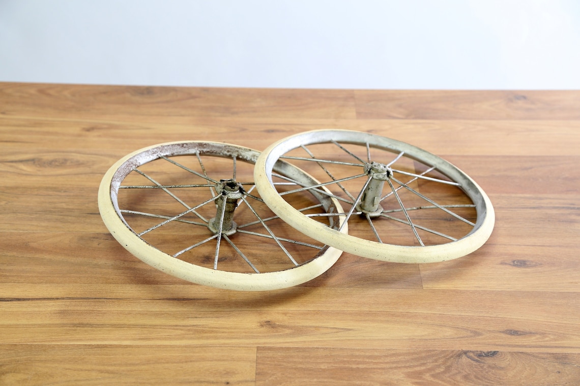 Vintage Baby Carriage Replacement Wheels, Pram Wheel, Perambulator ...