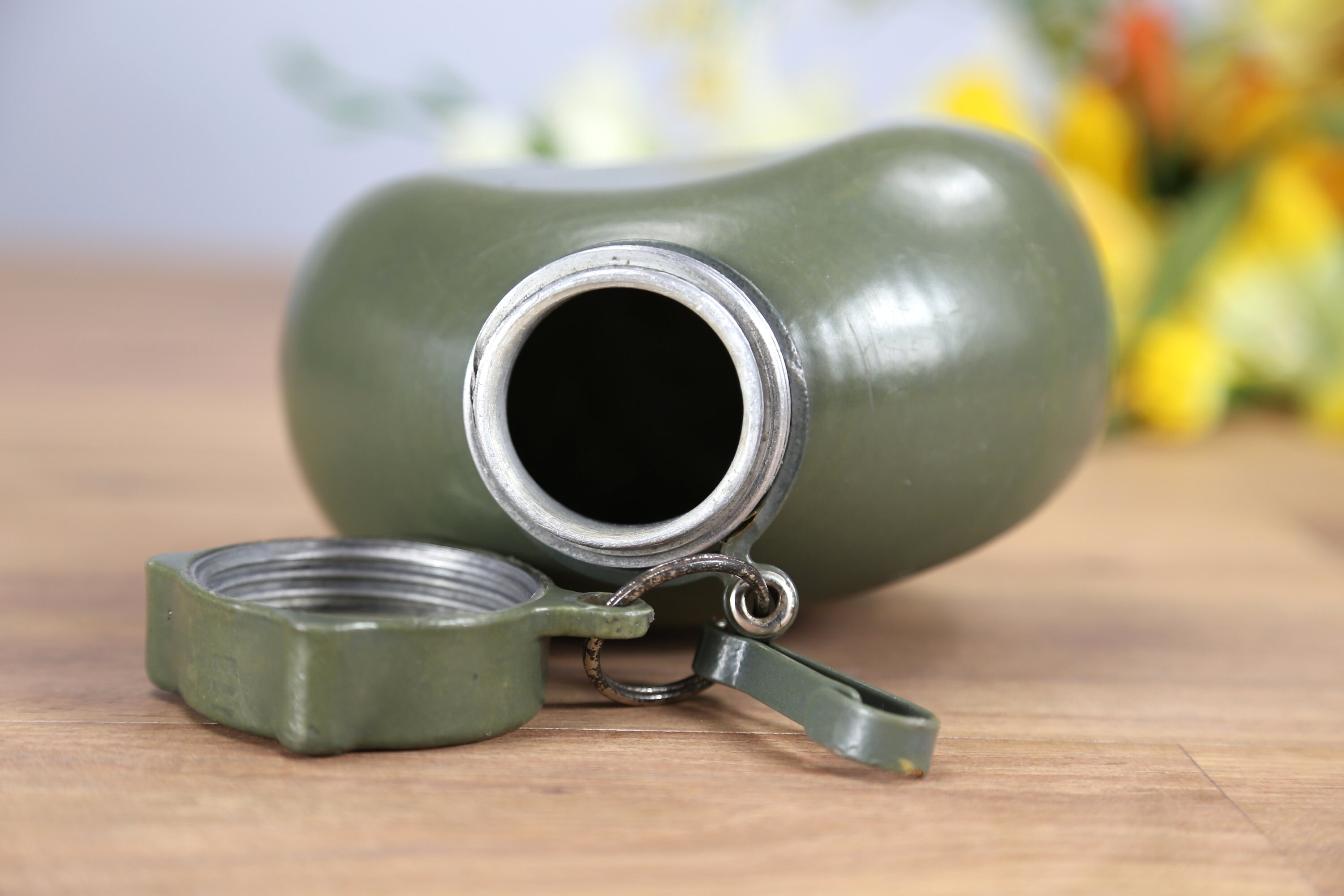 Vintage Hungarian Military Aluminum Flask, Military Water Flask ...