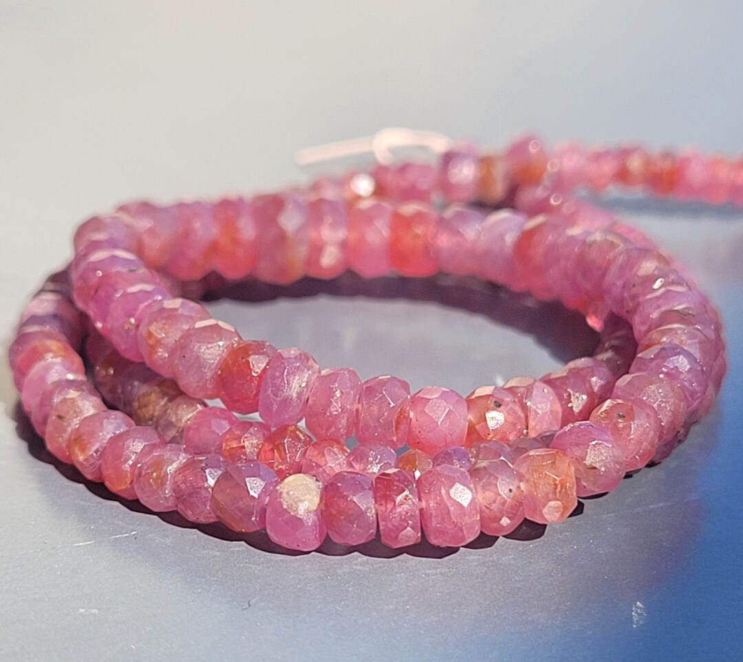 African Star Ruby Faceted Washers 3-4mm 16 Cm 1/2 Strand - Etsy