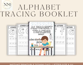 Alphabet Tracing Worksheets A-Z / ABC Tracing Workbook /handwriting ...