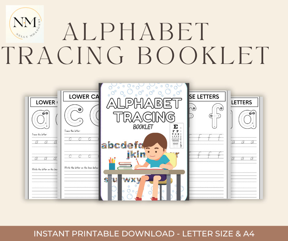 Alphabet Tracing Worksheets A-Z / ABC Tracing Workbook - Etsy