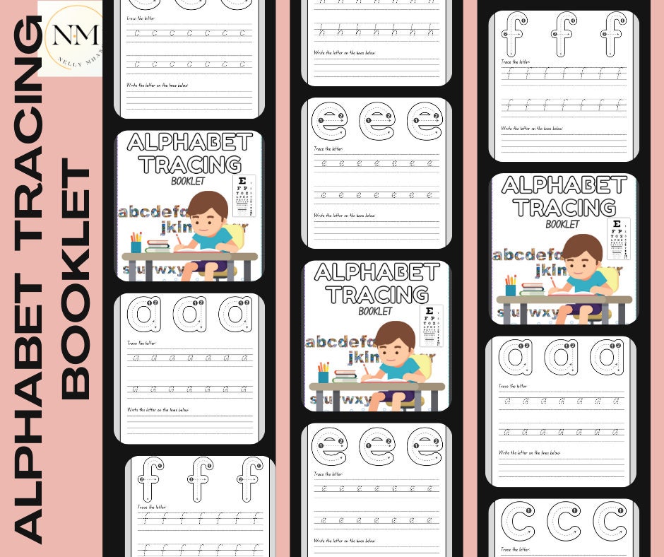 Alphabet Tracing Worksheets A-Z / ABC Tracing Workbook /handwriting ...