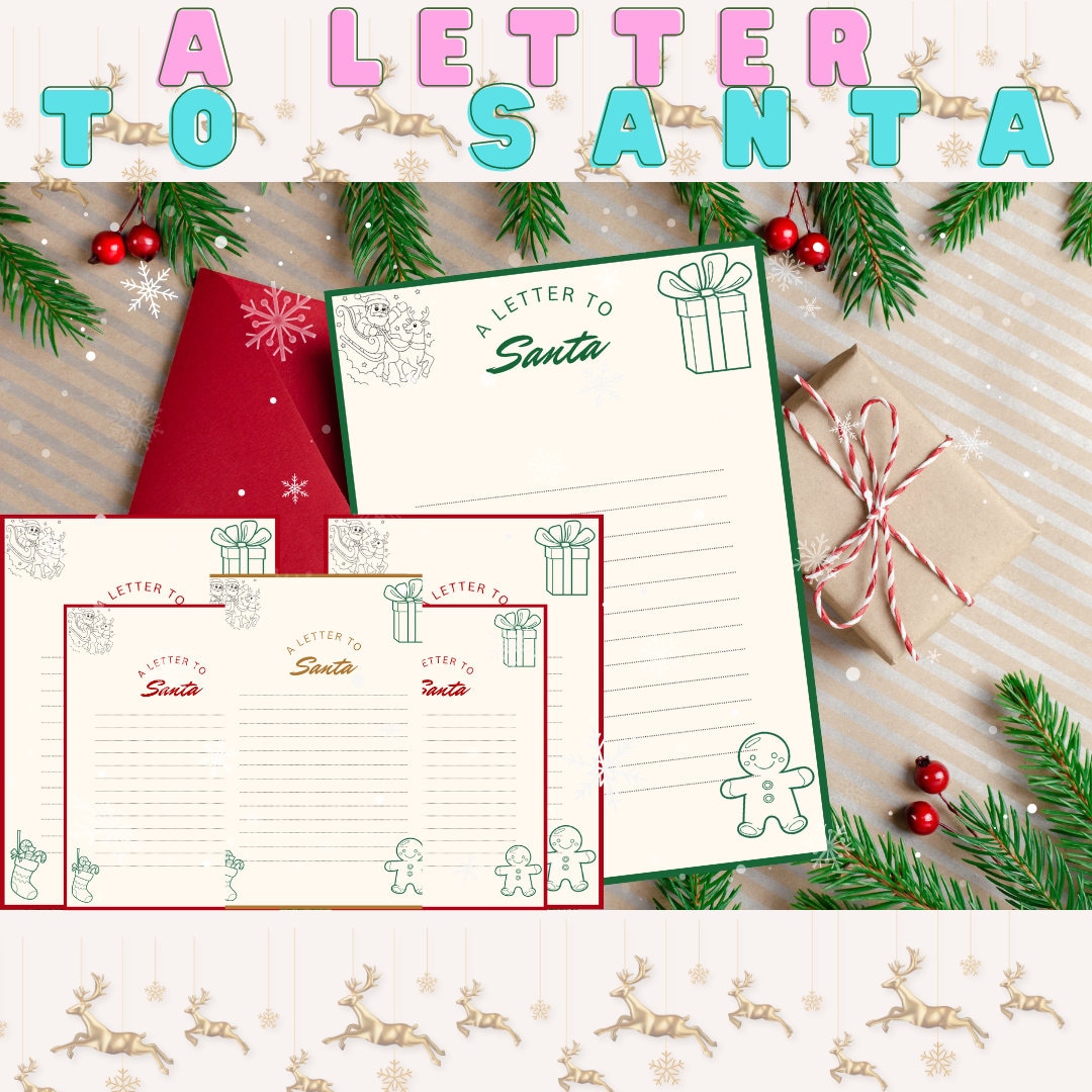 Kids Letter to Santa Santa Claus, Letter to Santa, Letter Christmas ...