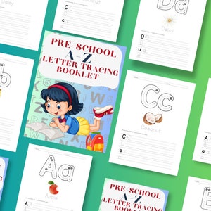 Printable Alphabet Letter Tracing Book, A to Z, Alphabet Tracing ...