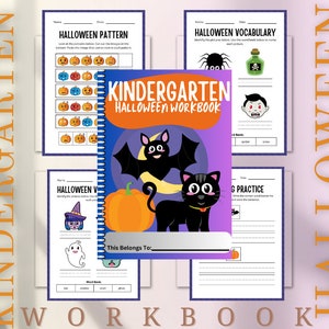 Worksheets for Kids Printable Activity Book Halloween - Etsy