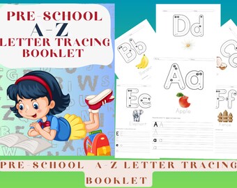 Printable Alphabet Letter Tracing Book, A to Z, Alphabet Tracing ...