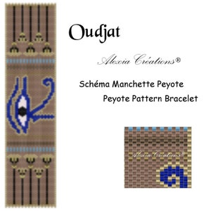 Peyote Pattern Bracelet - Oudjat / Eye of Horus - Etsy