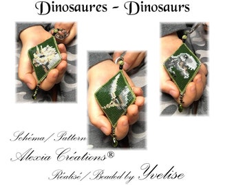 DINOSAUR SKELETON / Tyrannosaurus Rex / 3D Peyote Pod Pattern / Pdf ...