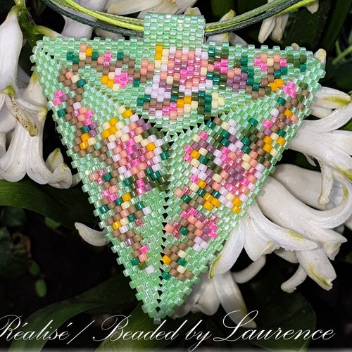 3d Peyote Triangle Pattern Moon Cat | Etsy