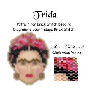 Grid for Bead Weaving in Brick Stitch or Peyote. Frida Kahlo - Etsy